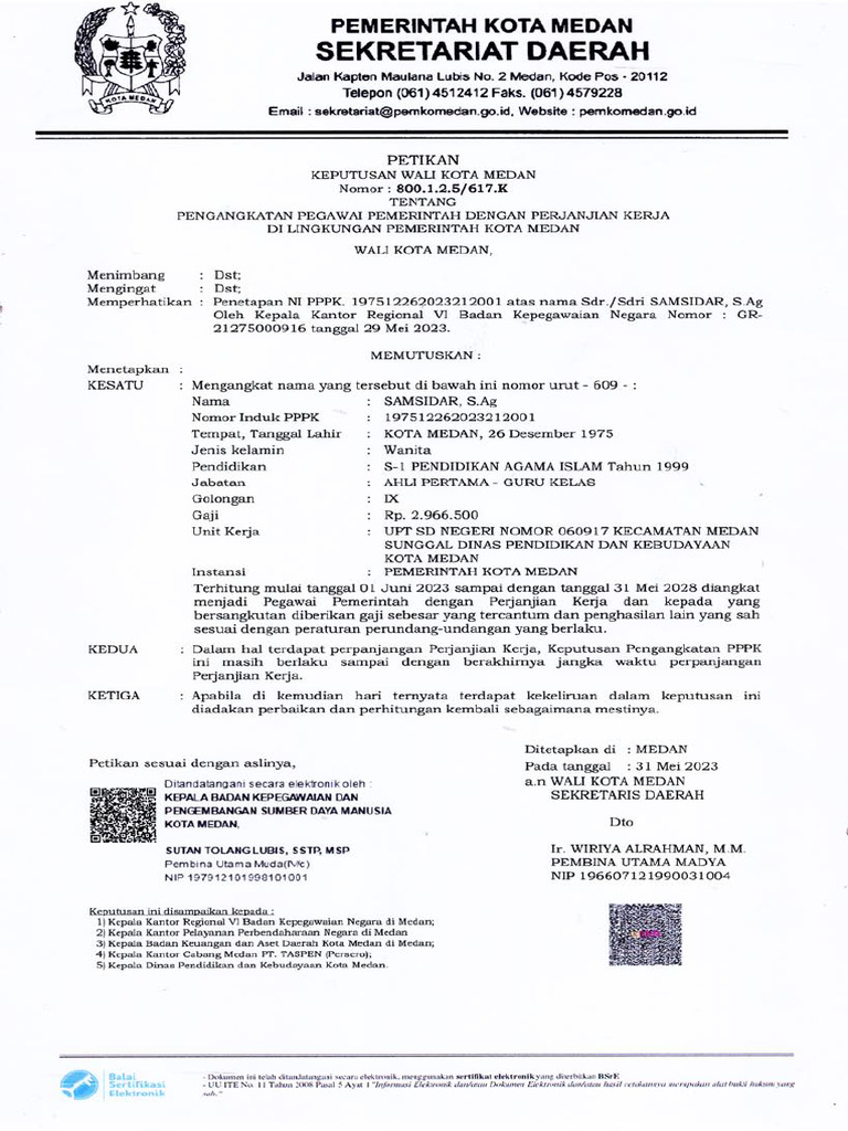 Surat Keputusan | PDF