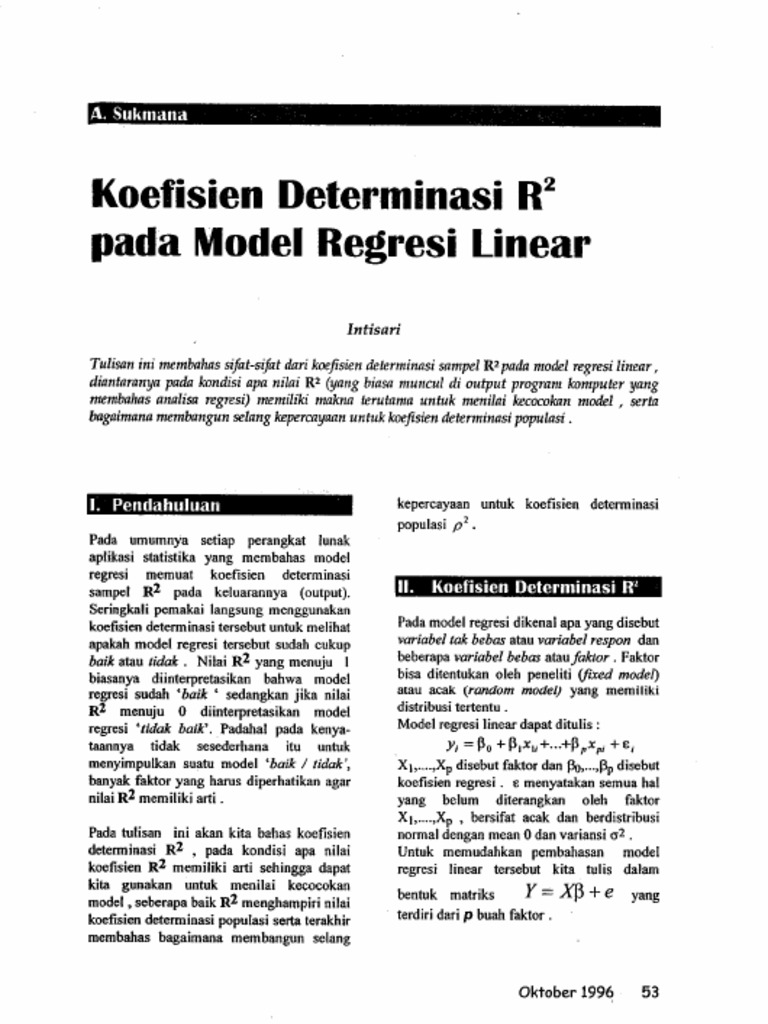 Koefisien Determinasi | PDF