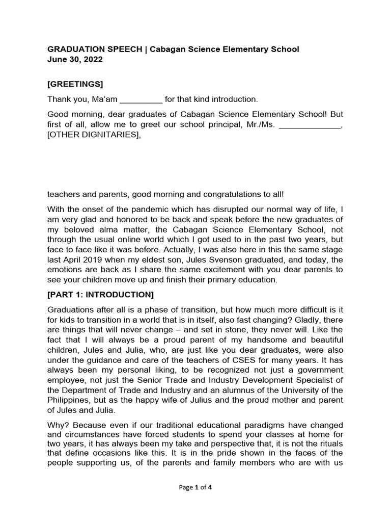 GRADUATION-SPEECH-FINAL | PDF