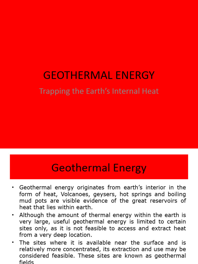 Module 3 - Geothermal Energy Powerpoint | PDF | Geothermal Energy | Steam