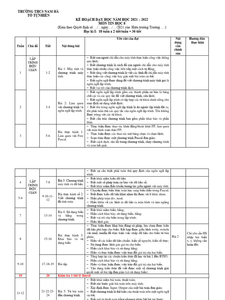 KHDH Tin 8 2021-2022 CV 4040 | PDF