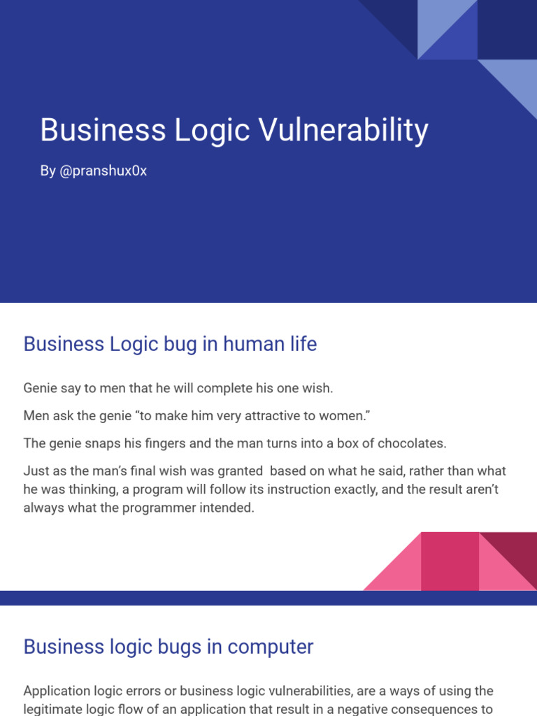Business Logic Vulnerability | PDF | Password | Information Technology