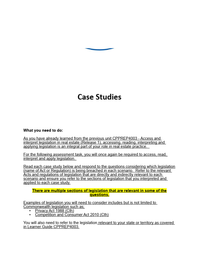 CPPREP4002 - Case Studies v1.6c | PDF | Conflict Of Interest | Law Of Agency