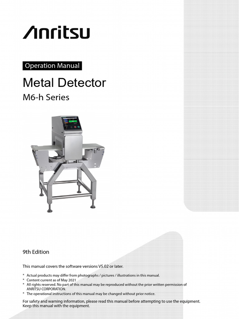Anritsu Manual Metal Detector Kds2105anw | PDF