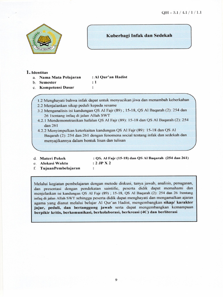 Kuberbagi Infak Dan Sedekah | PDF