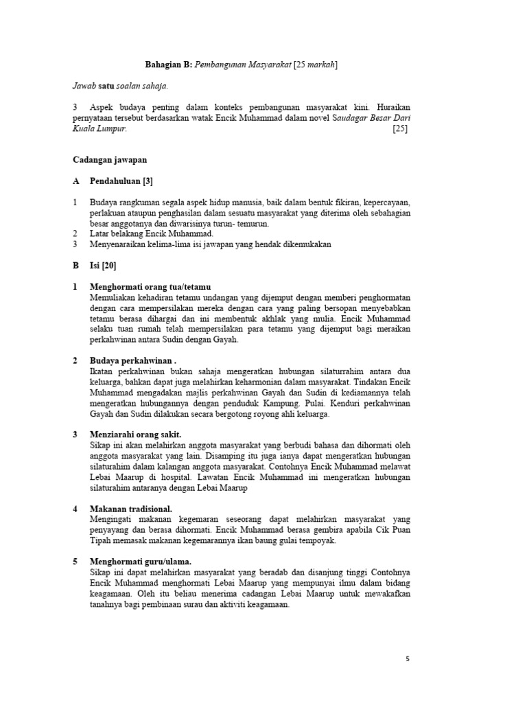 KMK SEM 2 Saudagar Besar Dari KL | PDF