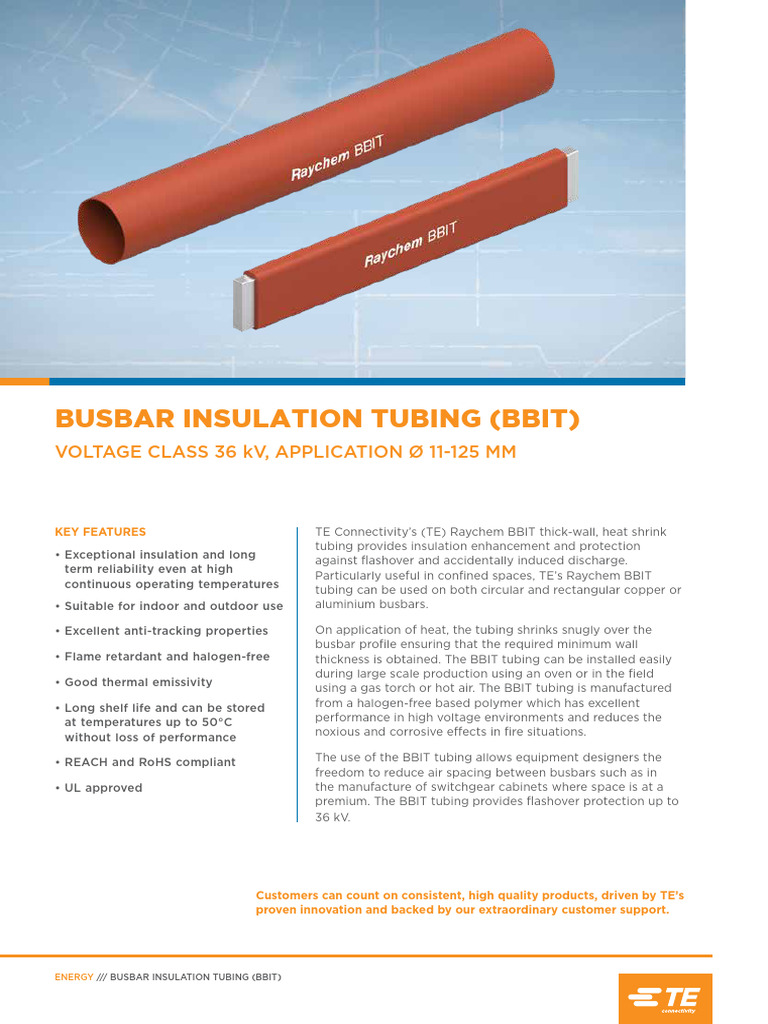 RAYCHEM (BBIT) Bus Bar Insulation Tubing | PDF | Insulator (Electricity ...