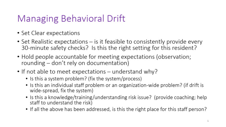 8 Managing Behavioral Drift Pdf
