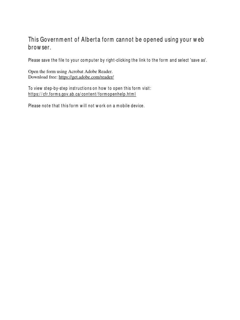 Opening Alberta Government Forms | PDF | Finance & Money Management ...