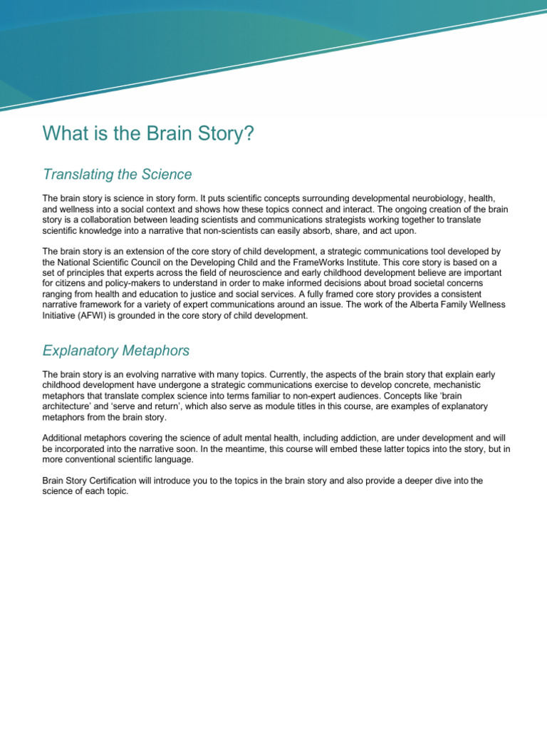 Brain Story: Translating Neurobiology | PDF