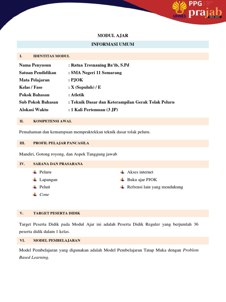 PPA II T3. Eksplorasi Konsep - Ratna TB Modul Ajar | PDF