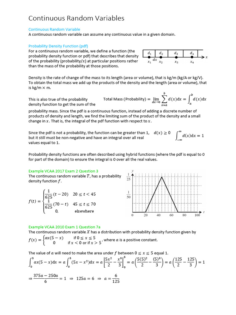 Continuous Random Variables | PDF | Probability Density Function ... Continuous Random Variables | PDF | Probability Density Function ...