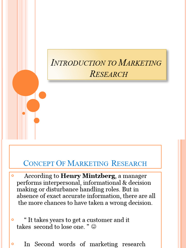 Marketing Research: Concepts & Importance | PDF | Marketing | Marketing ...