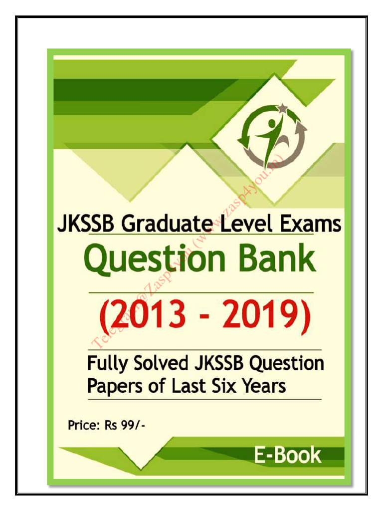 JKSSB Previous Year Question Papers From Year 2013 To 2019 (WWW ...