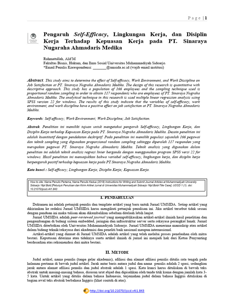 Template Jurnal UMSIDA New | PDF | Komputer