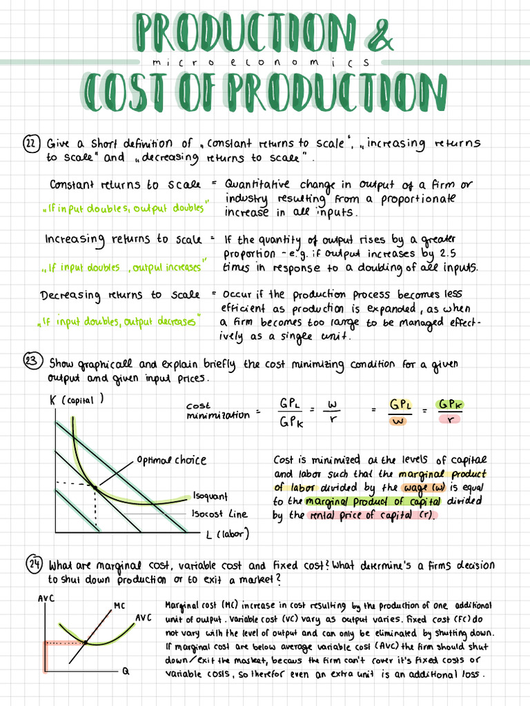 Production and Cost of Production | PDF | Perfect Competition ...