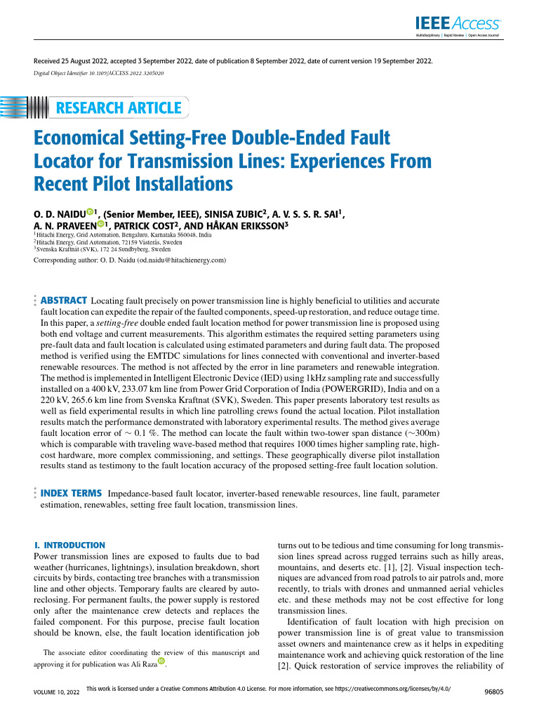 Double Ended Fault Locator | PDF | Electric Power Transmission | Transmission Line