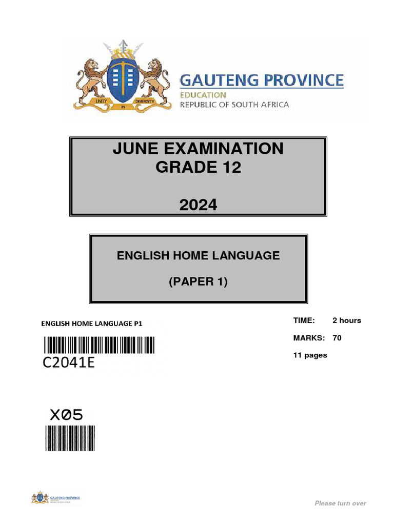 GR 12 English HL P1 | PDF | Sustainability | Bric