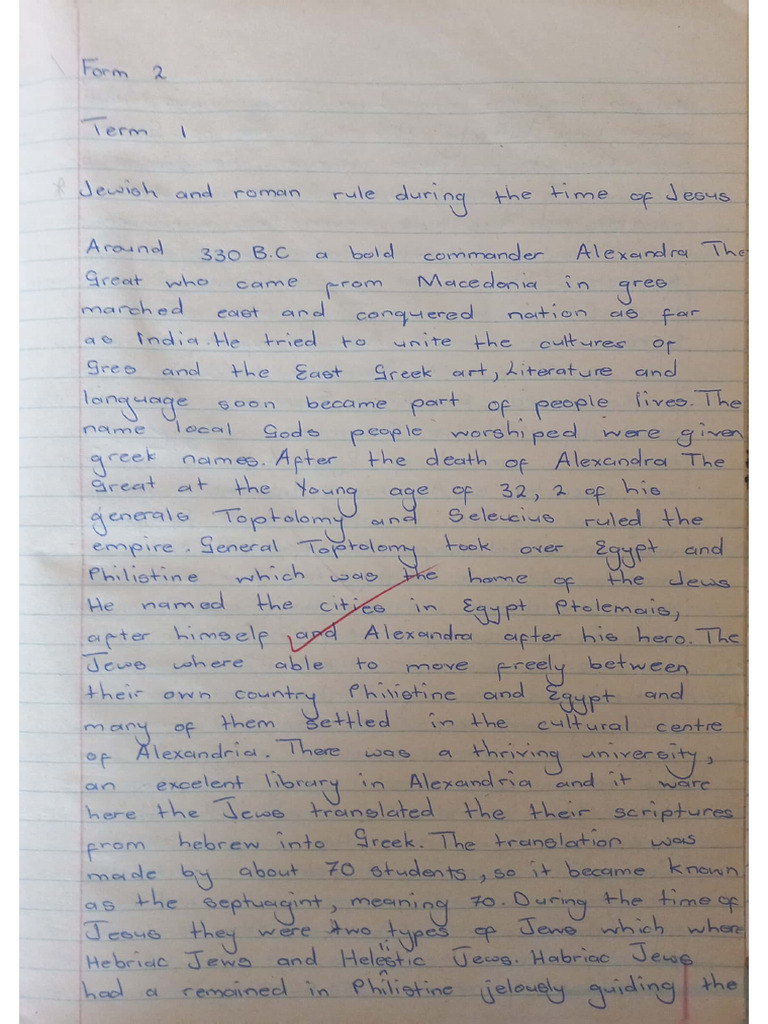 Biblical Studies Notes Form3 | PDF