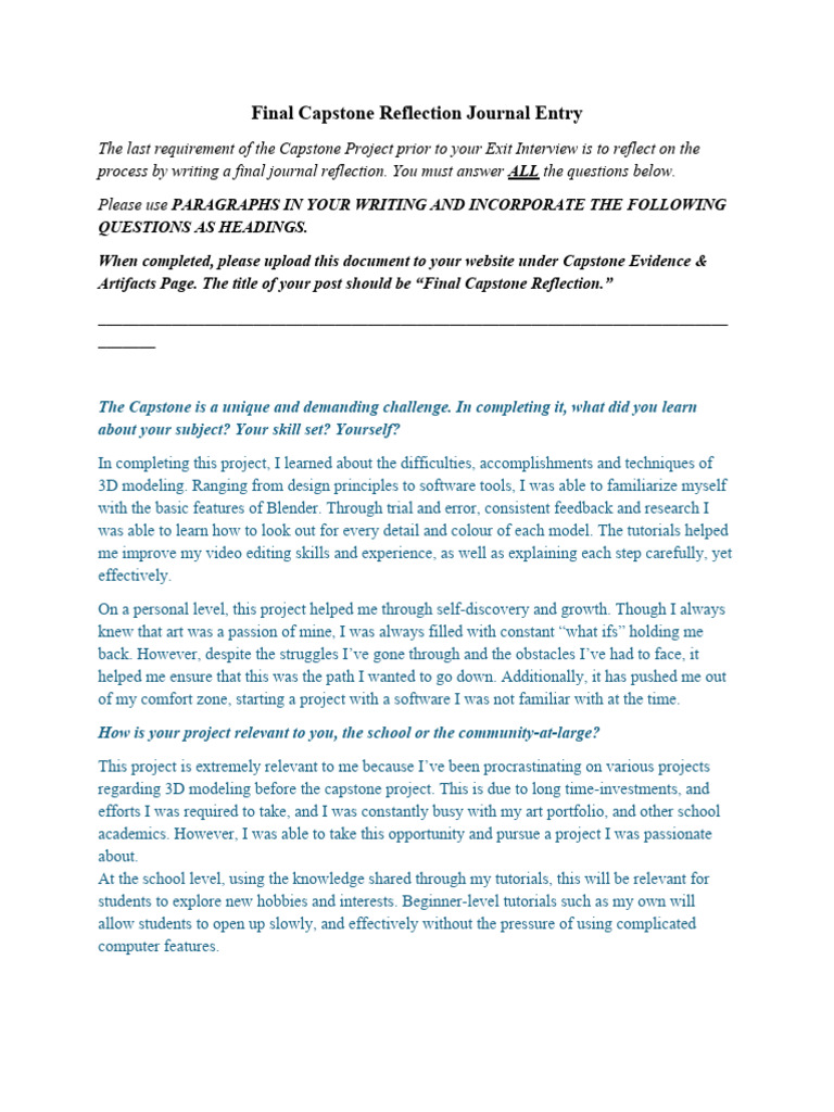 Capstone Final Reflection | PDF | 3 D Computer Graphics | Texture Mapping