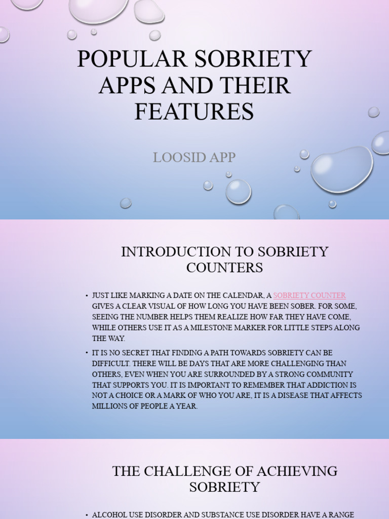 Popular Sobriety Apps and Their Features | PDF | Sobriety | Substance ...