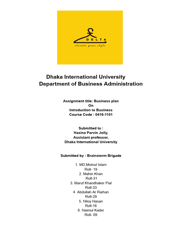 Presentation Team - Cover Page | PDF