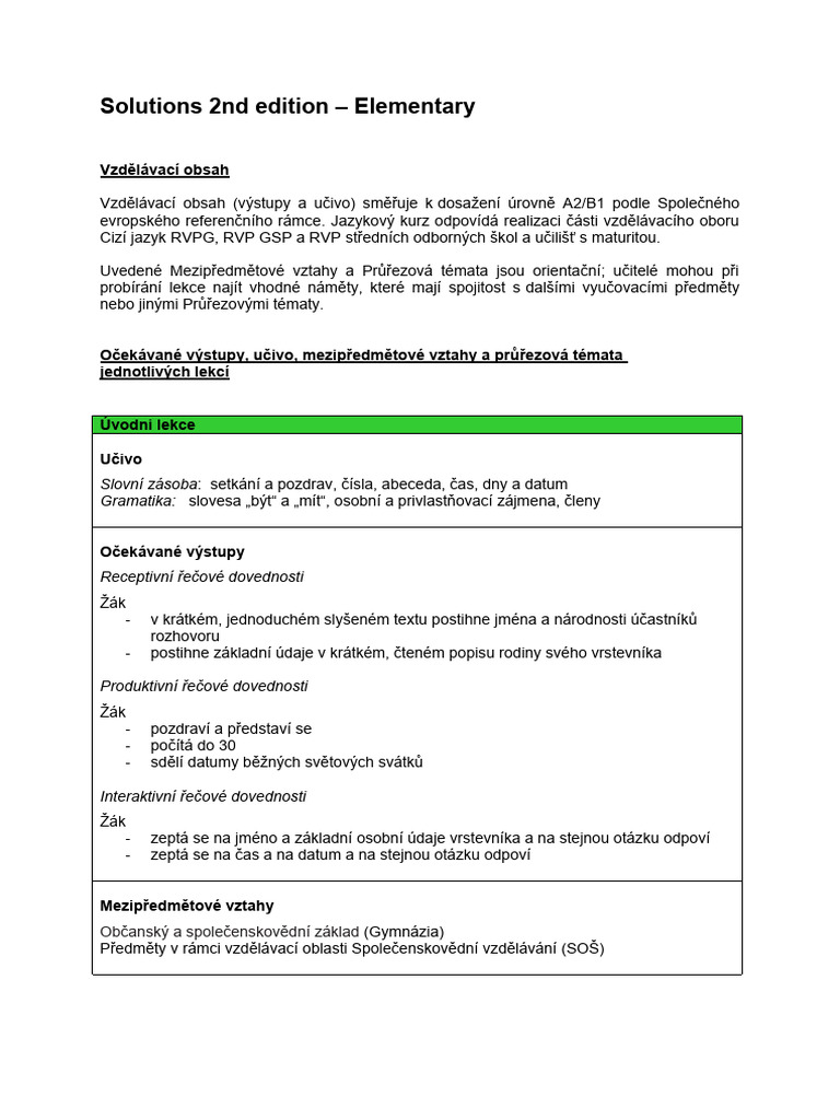 Solutions 2nd Elementary | PDF