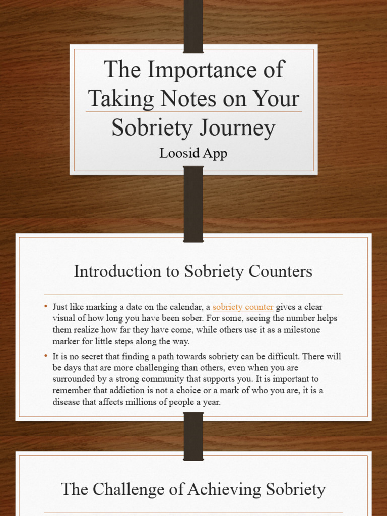The Importance of Taking Notes On Your Sobriety Journey | PDF ...