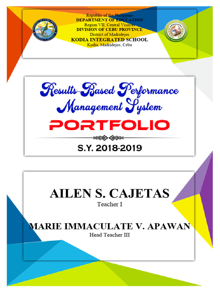 Editable RPMS Portfolio Template 2025 | PDF | Learning | Behavior ...