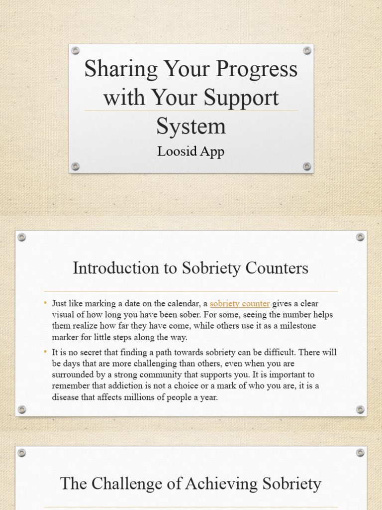 Sharing Your Progress With Your Support System | PDF | Sobriety | Dual ...