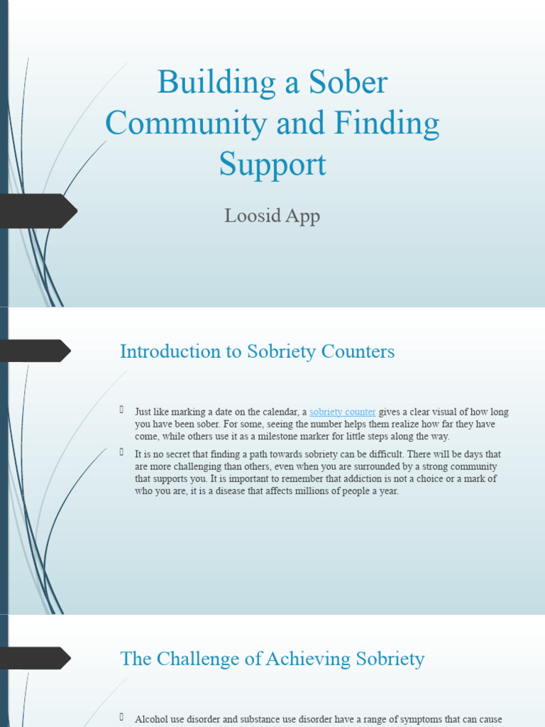 Building A Sober Community and Finding Support | PDF | Sobriety ...