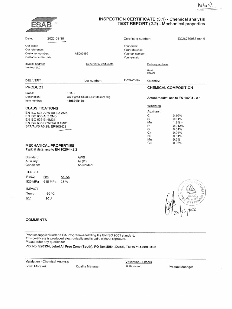 MTC - Consumables | PDF