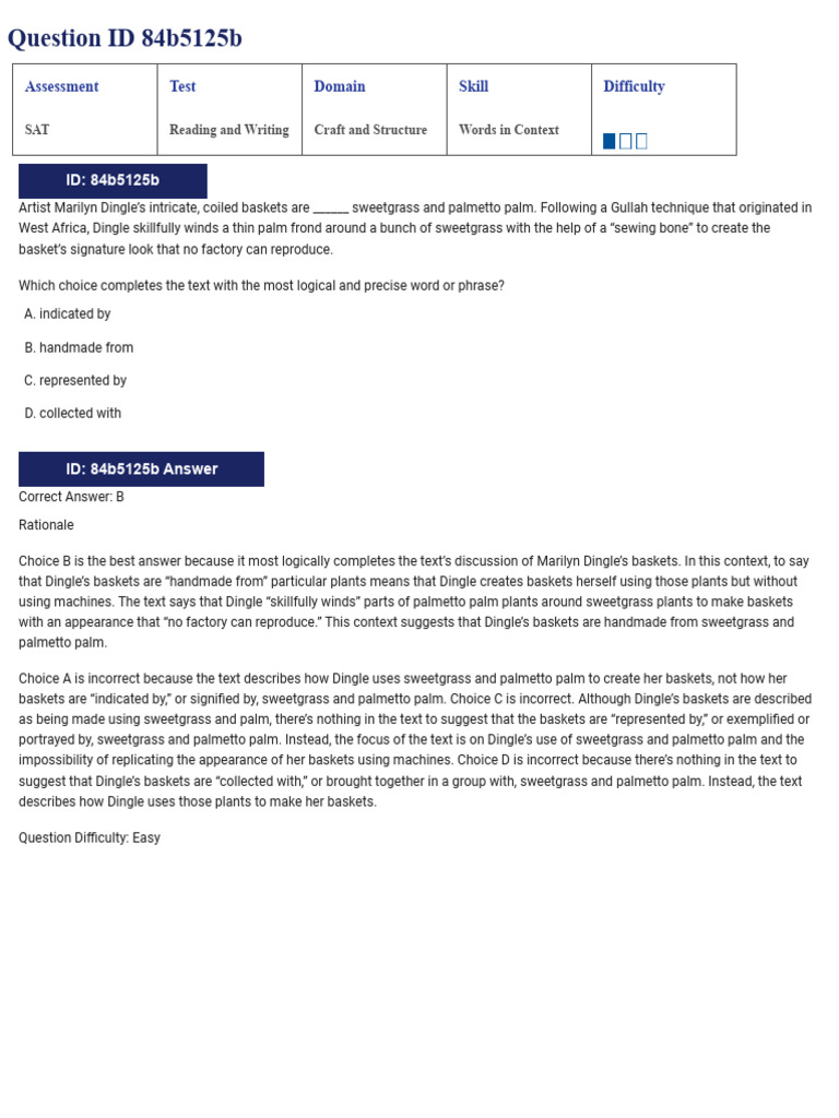 SAT Question Analysis and Answers | PDF | Sat | Logic