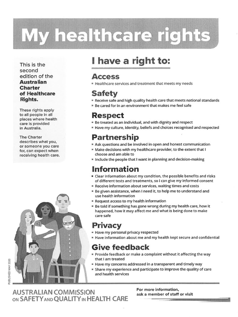 Australian Charter of Health Care Rights and Maternity Information | PDF