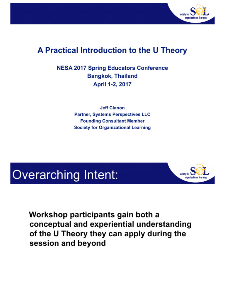 Understanding U Theory in Practice | PDF | Reflective Practice | Cognition