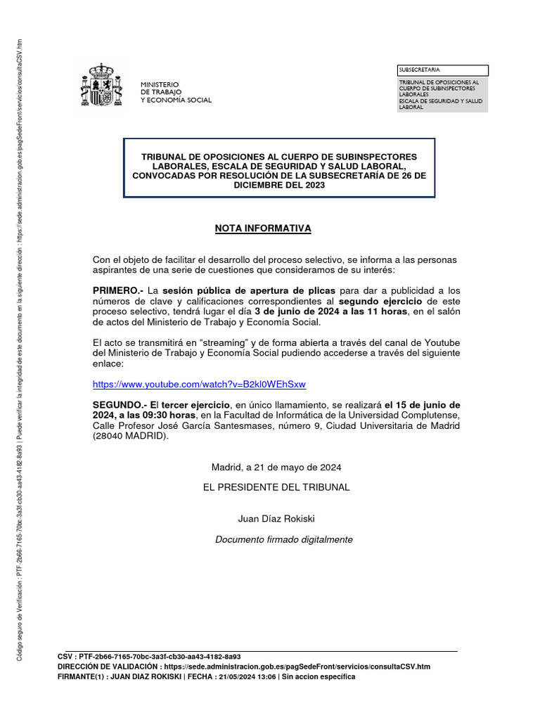 S 2023 SSL Apert Plicas 2 Conv 3 Examen | PDF