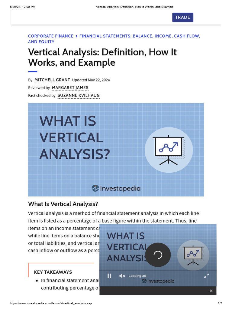 Vertical Analysis - Definition, How It Works, and Example | Download Free PDF | Financial ...