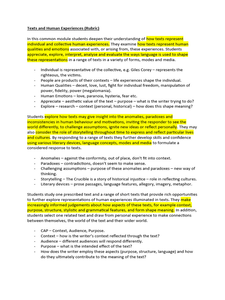 The Crucible Notes | PDF | Mc Carthyism The Crucible Notes | PDF | Mc Carthyism