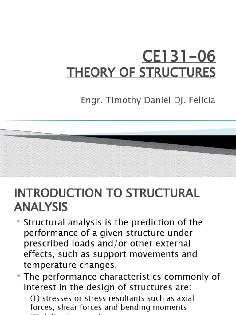 CE131-06 - Introduction To Structural Analysis | PDF CE131-06 - Introduction To Structural Analysis | PDF