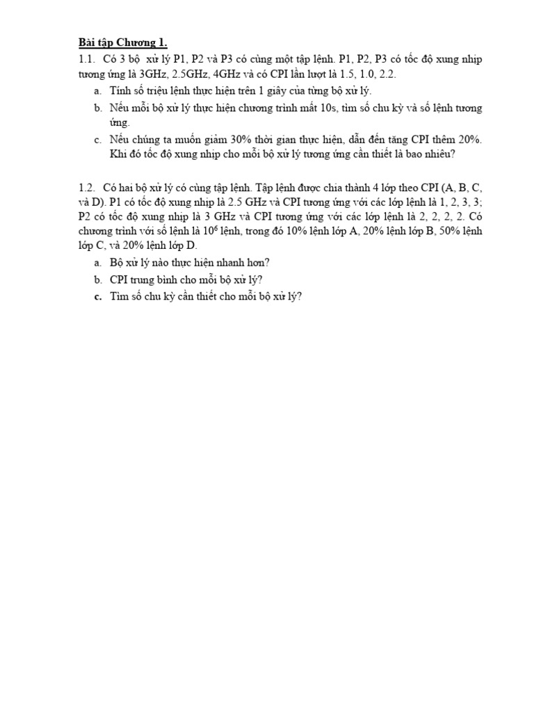 Bai tap Ch1 | PDF