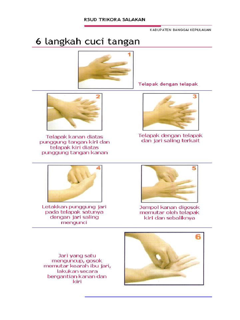 7 Langkah Cuci Tangan | PDF