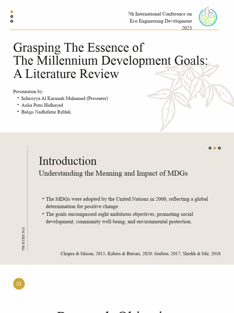 Essence of Millennium Development Goals | PDF | Millennium Development Goals | Sustainability