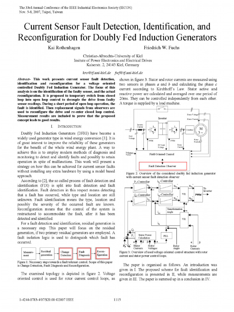 2007-Current Sensor Fault Detection, Identification, and Reconfiguration For Doubly Fed ...