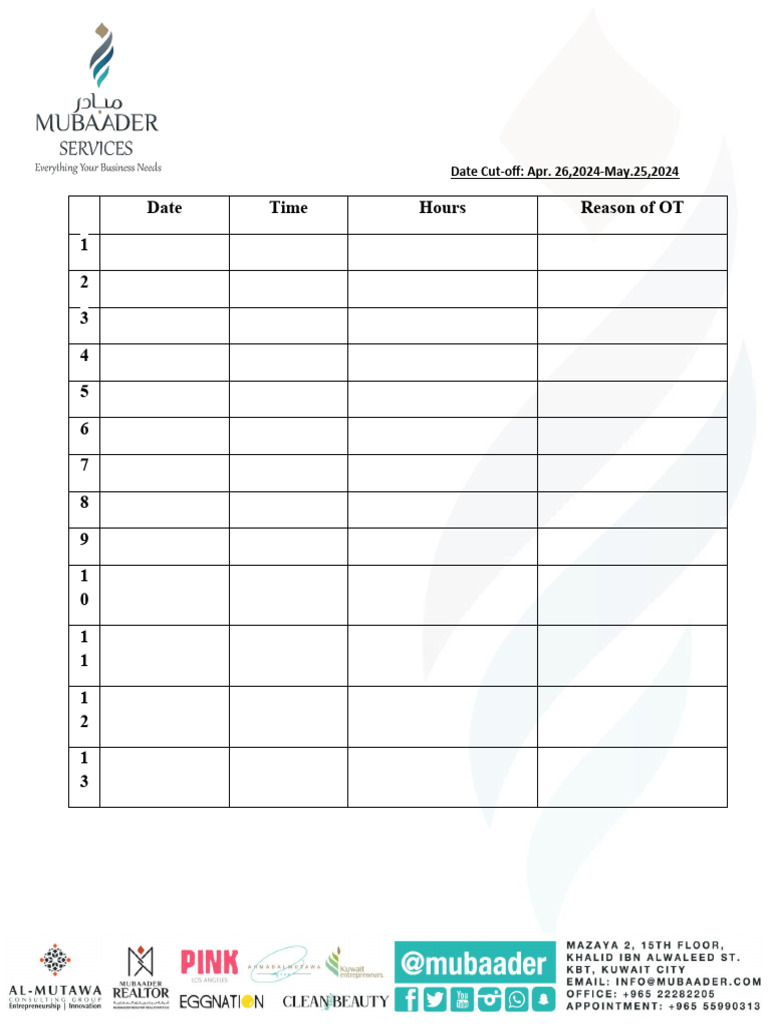 OT Form | PDF