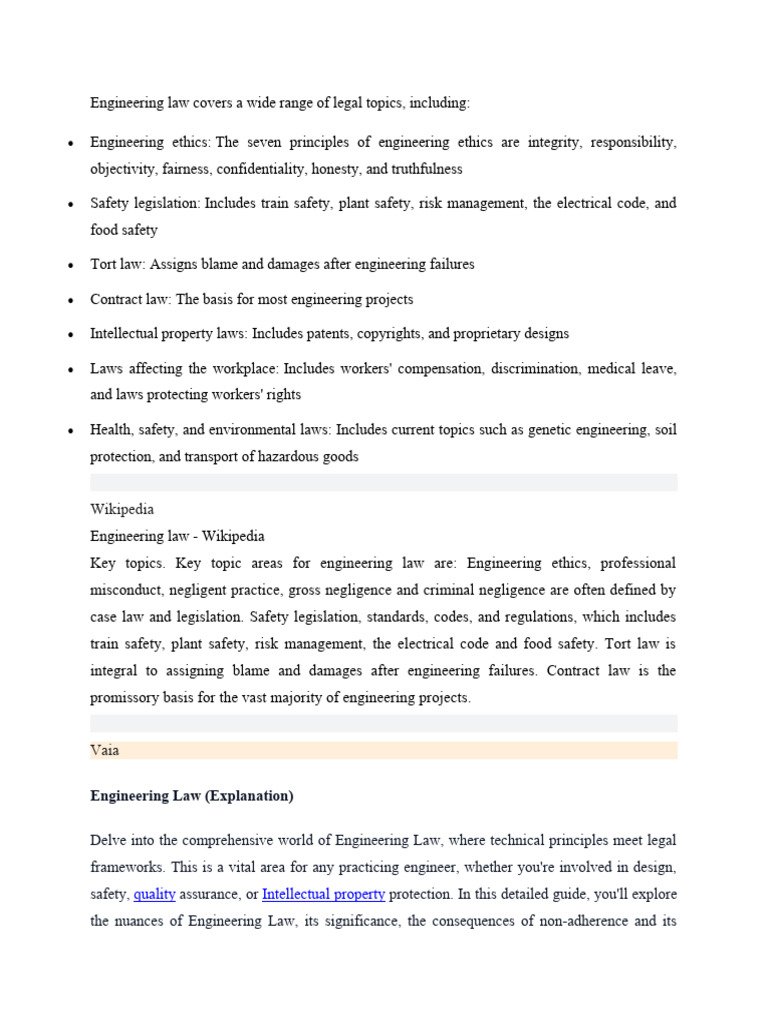 Engineering Law | PDF | Safety | Intellectual Property
