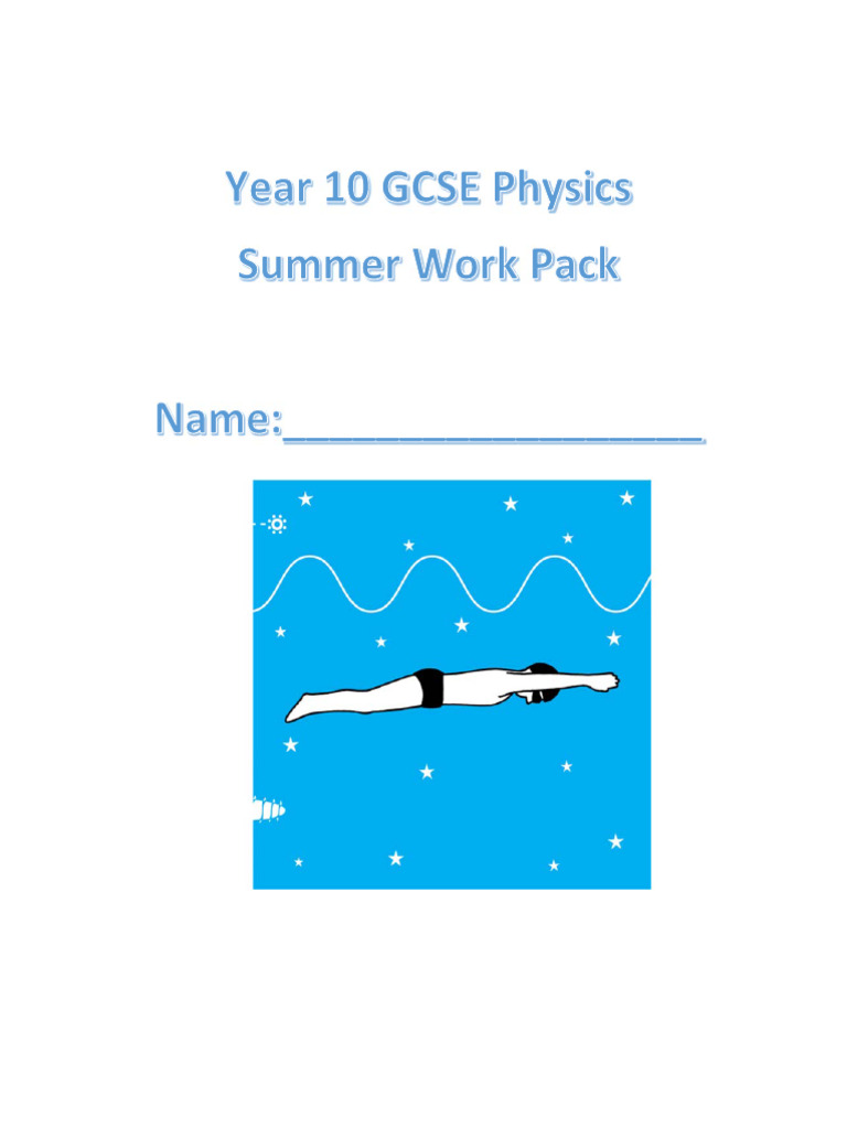 Y10 GCSE Physics Summer Pack | PDF | Waves | Radioactive Decay