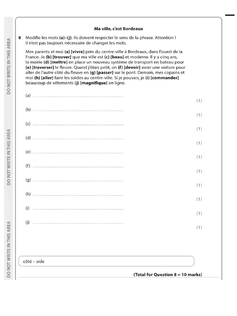 French Grammar Questions | PDF