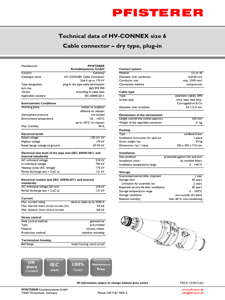 Brosur HV Connex | PDF | Electrical Connector | Insulator (Electricity)