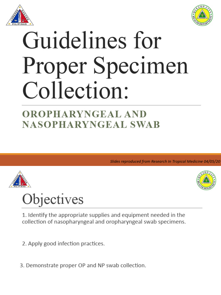 Guidelines For Proper Specimen Collection | PDF | Personal Protective ...