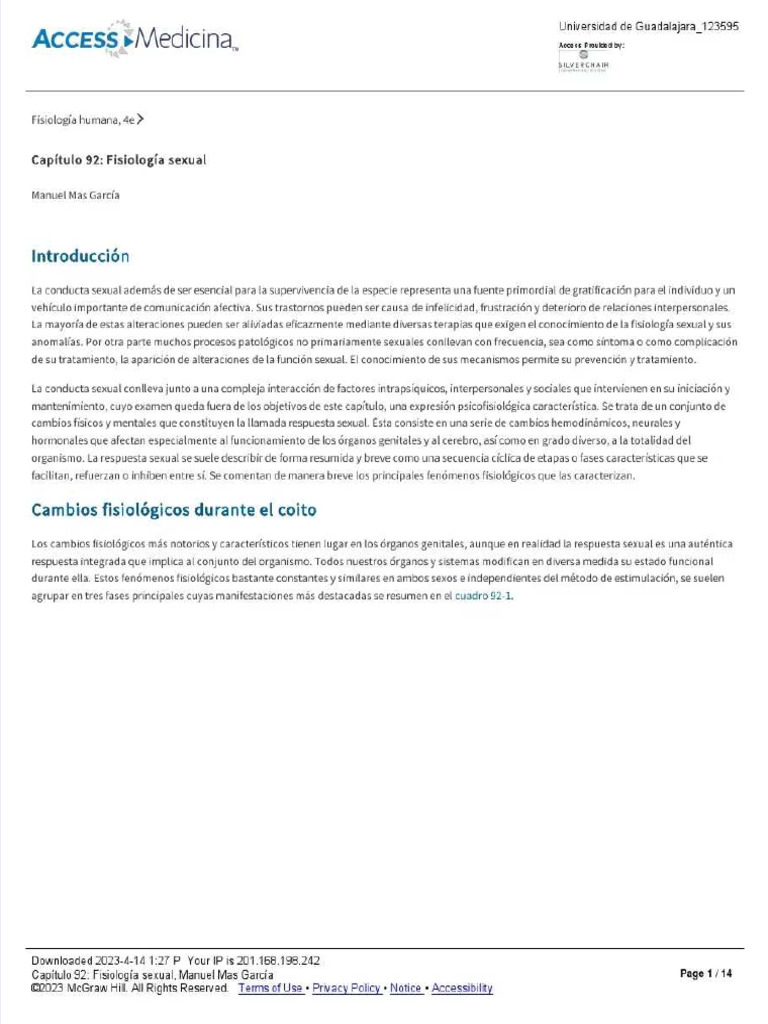 PDF Capitulo 92 Fisiologia Sexual - Compress | PDF